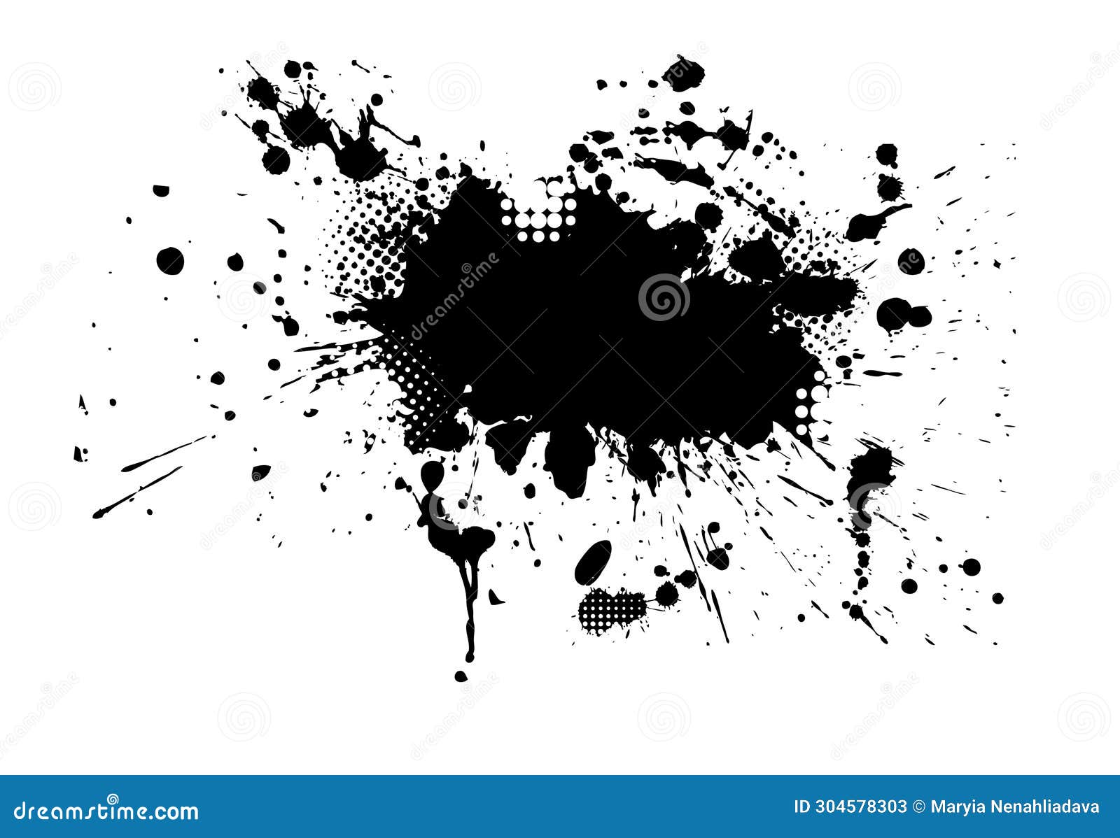 Abstract Black Blot Object. Hand Drawing. Not AI. Vector Illustration ...