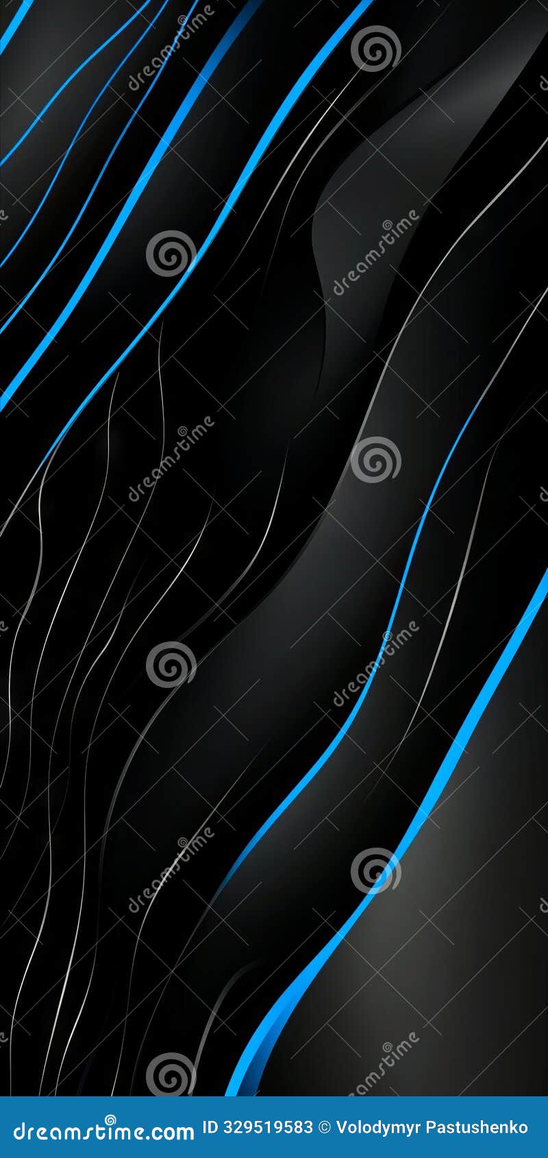 A Black and Blue Abstract Background with Wavy Lines Stock Image ...