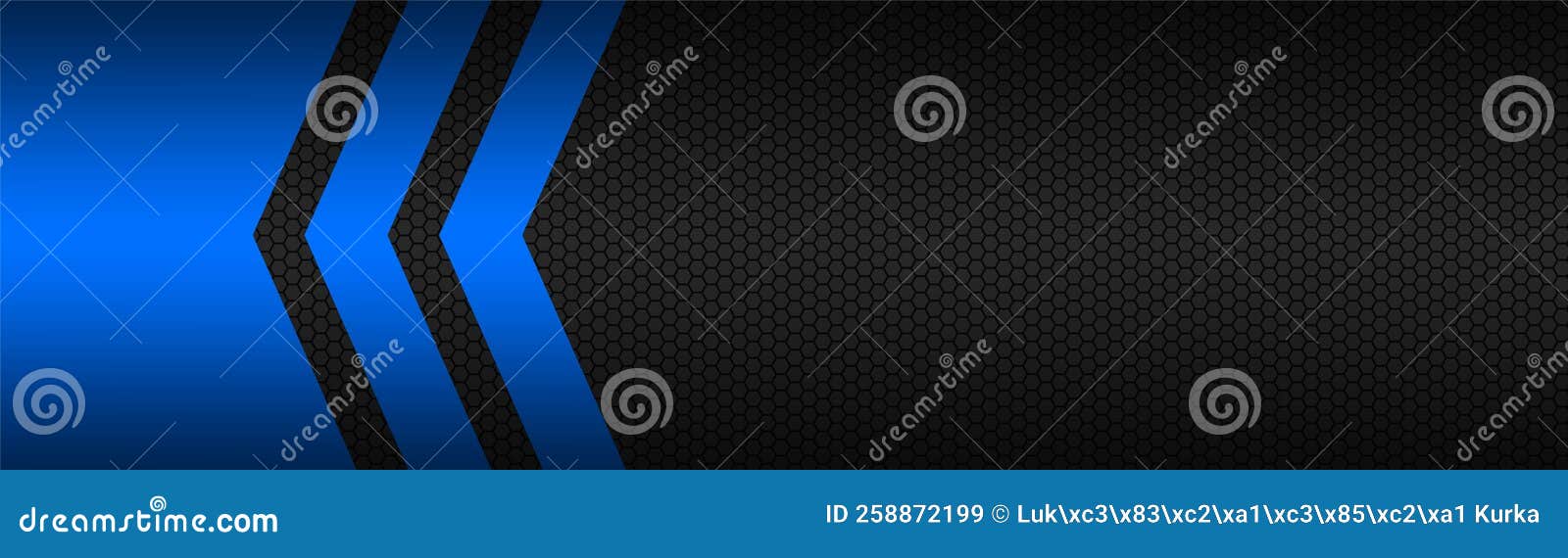 Black and Blue Abstract Vector Banner with Polygonal Pattern. Template ...