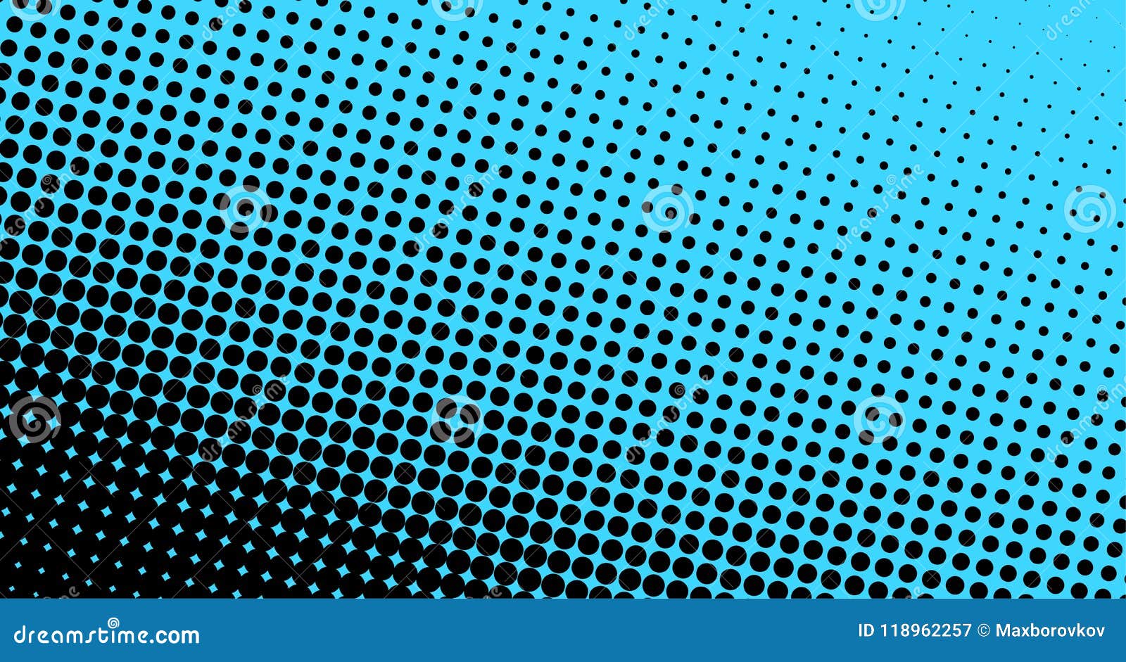 Black and Blue Dotted Halftone Background. Stock Vector - Illustration ...