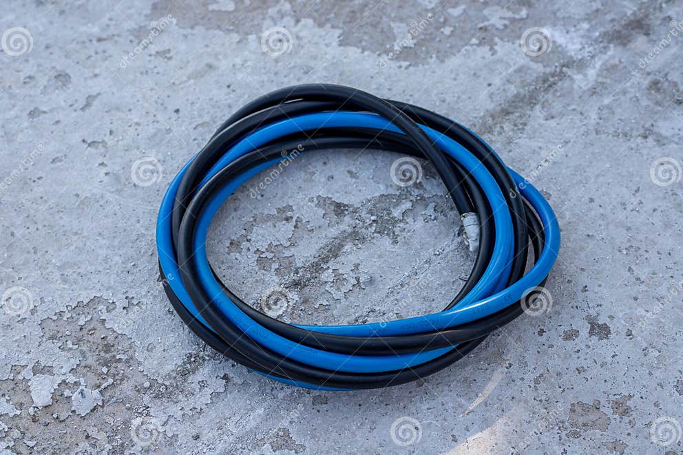 Black and Blue Electrical Wire Bundle Closeup Stock Photo - Image of ...