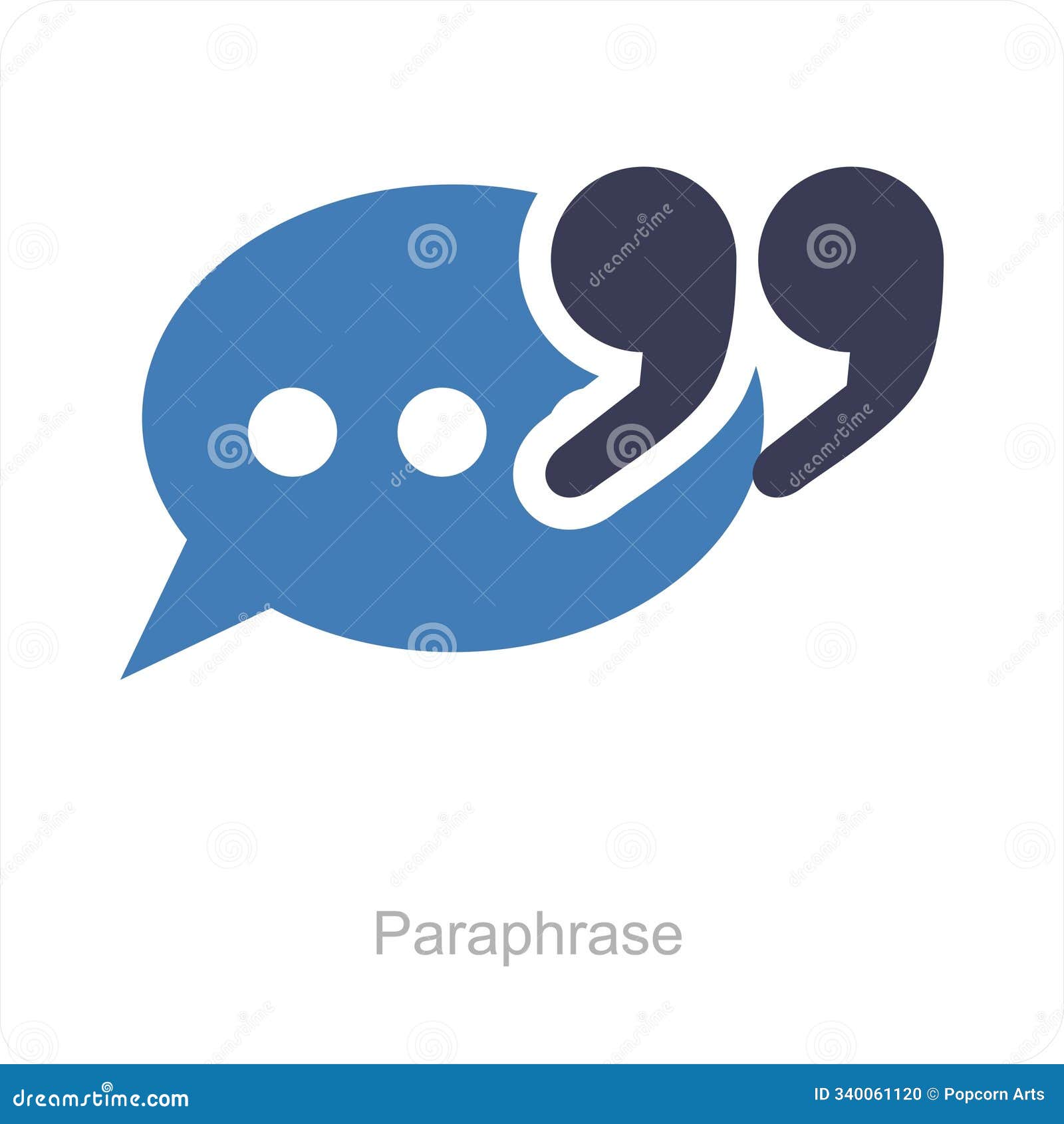 Paraphrase stock illustration. Illustration of text - 340061120