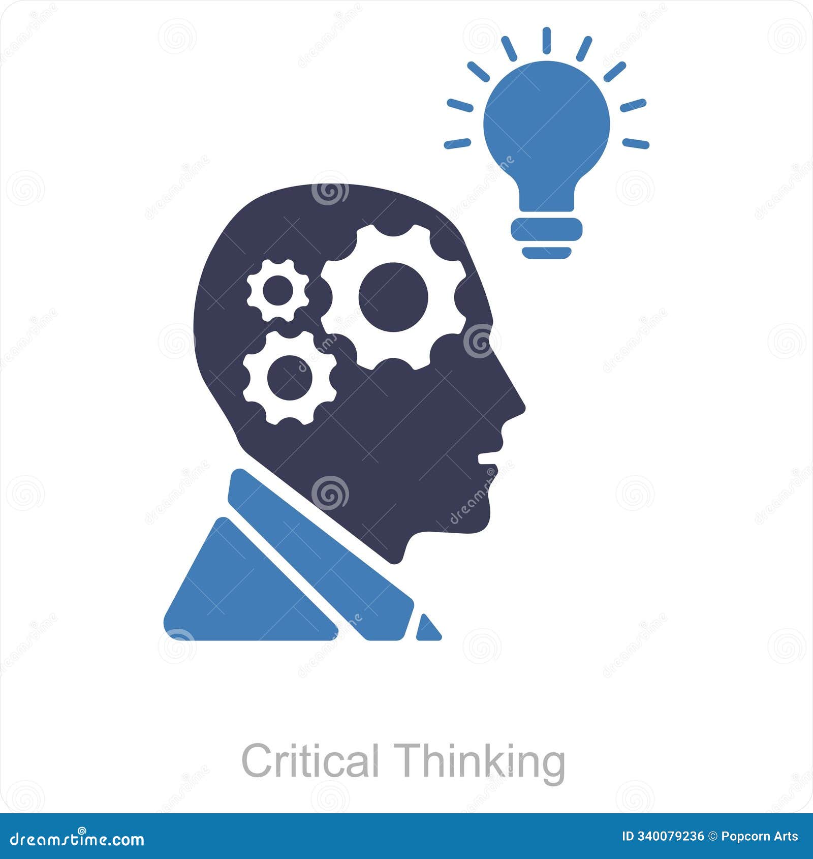 Critical Thinking stock vector. Illustration of vector - 340079236