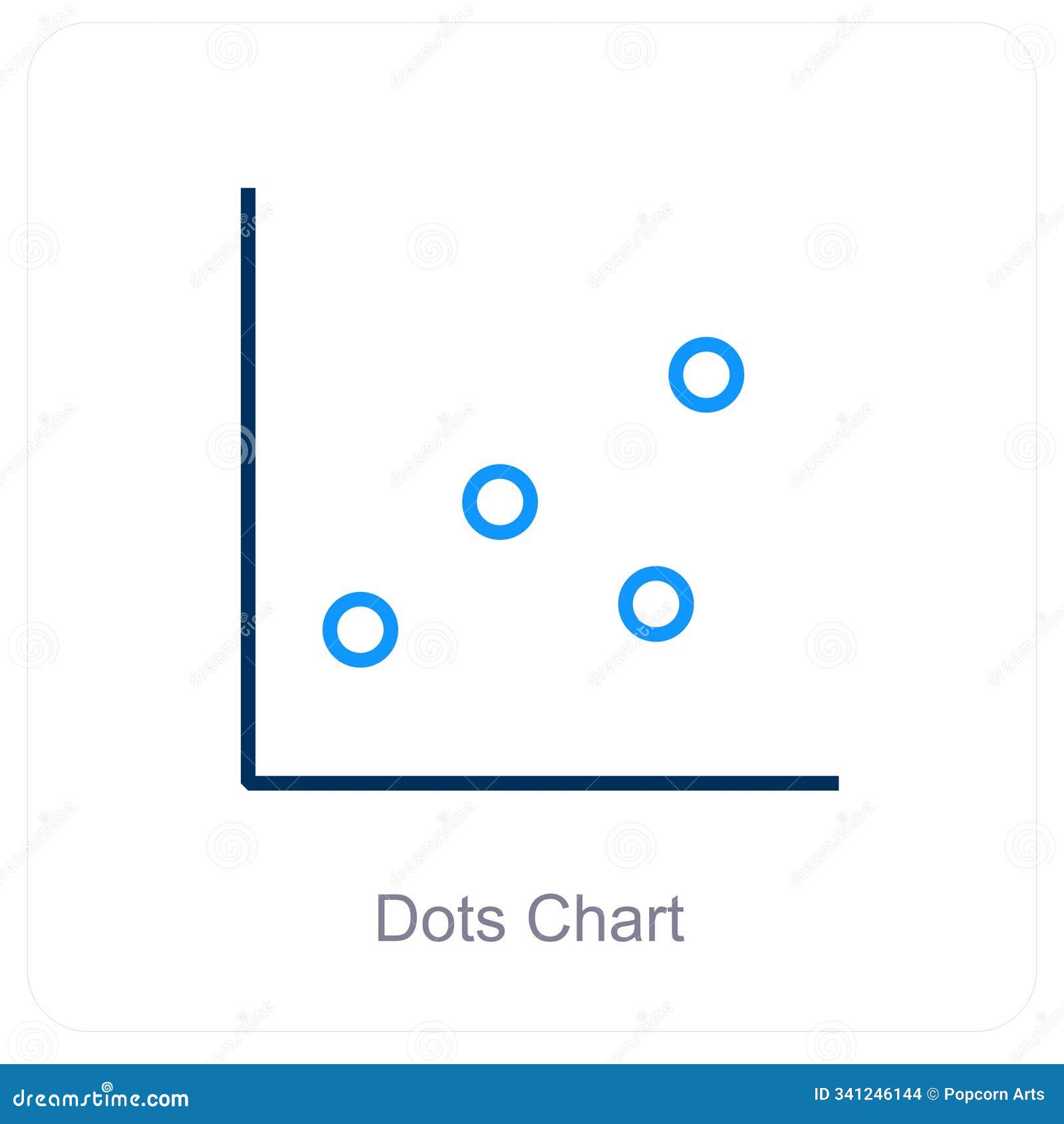 Dots Chart and Diagram Icon Concept Stock Illustration - Illustration ...