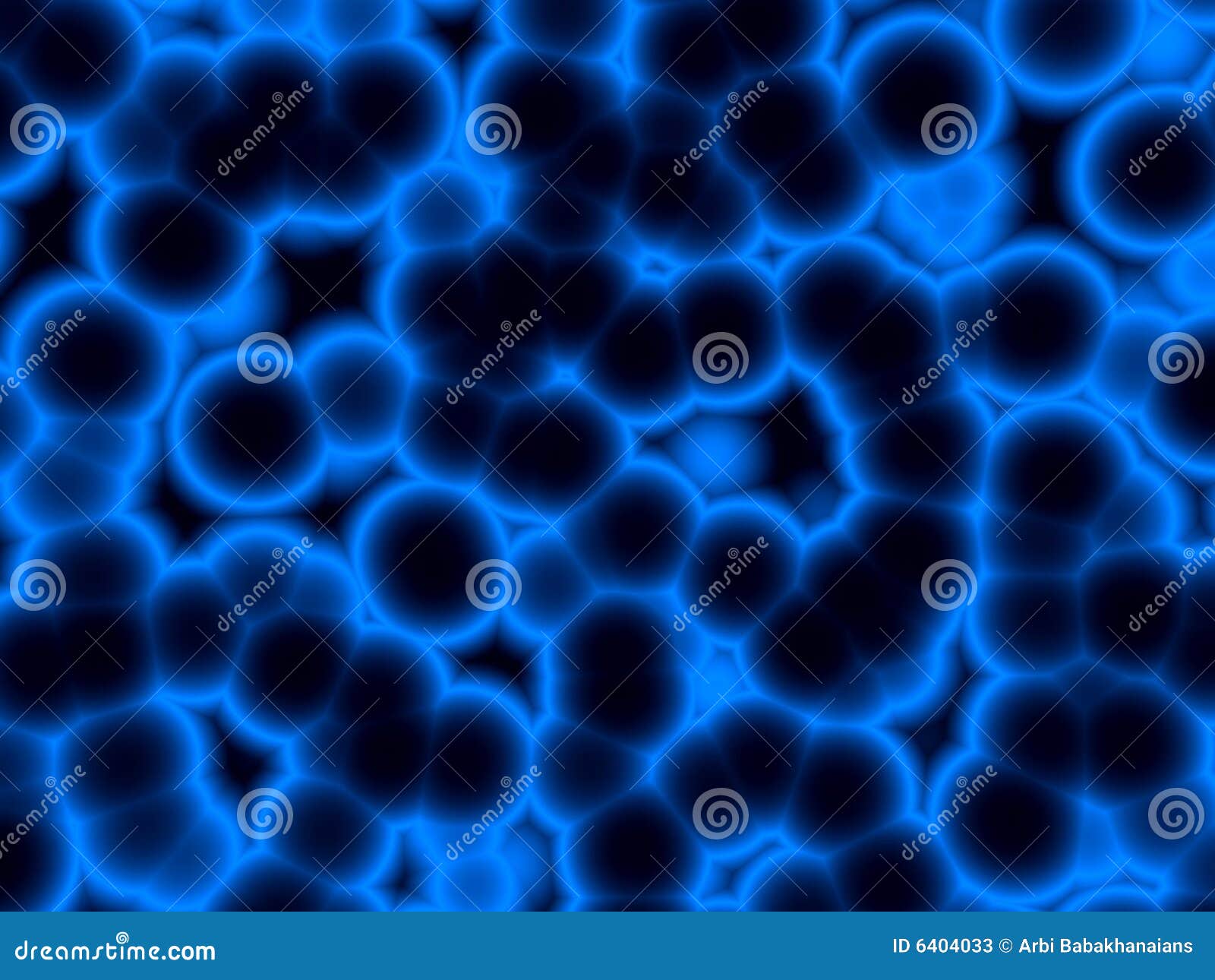Black and Blue Micro Cells in Black Background Stock Illustration ...