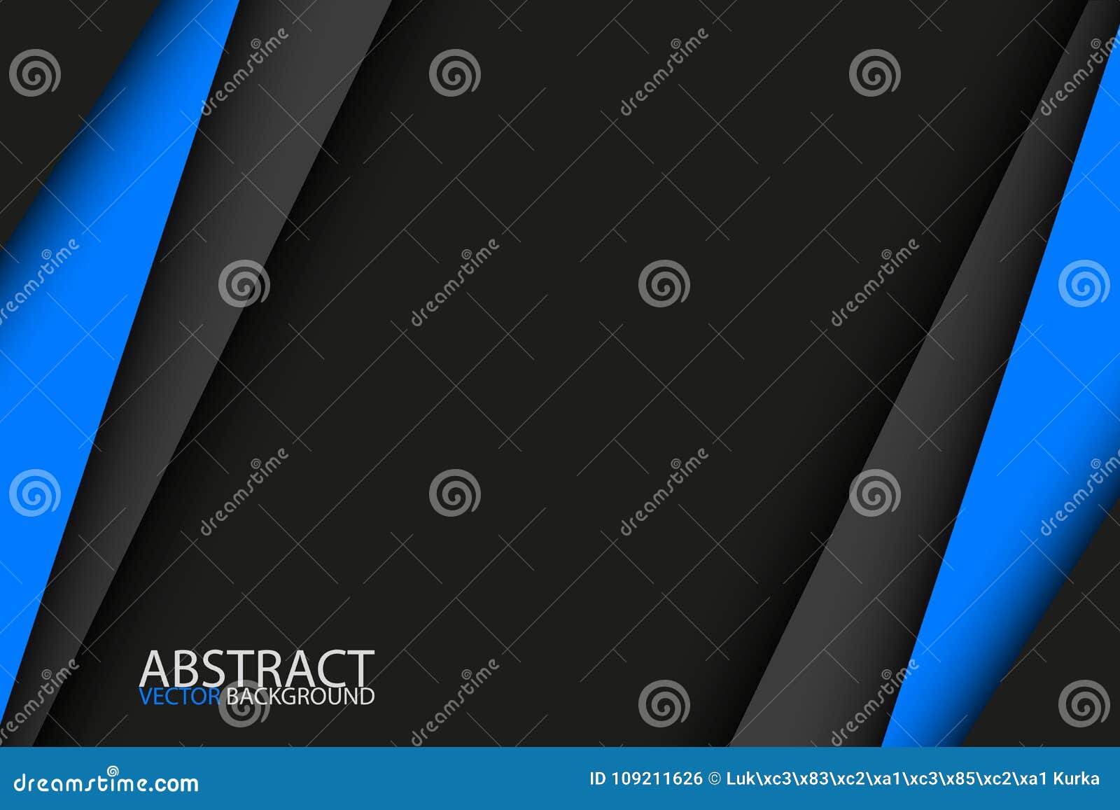 Black and Blue Modern Material Design, Abstract Widescreen Stock Vector ...