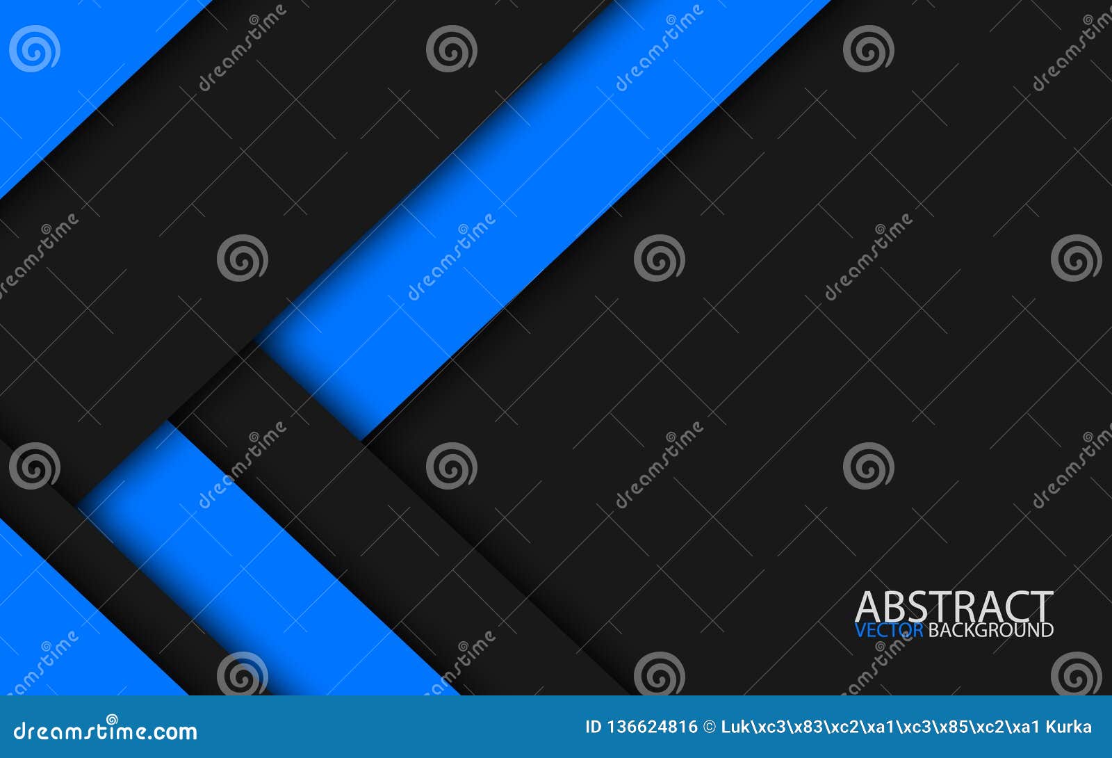 Black and Blue Modern Material Design Stock Vector - Illustration of ...