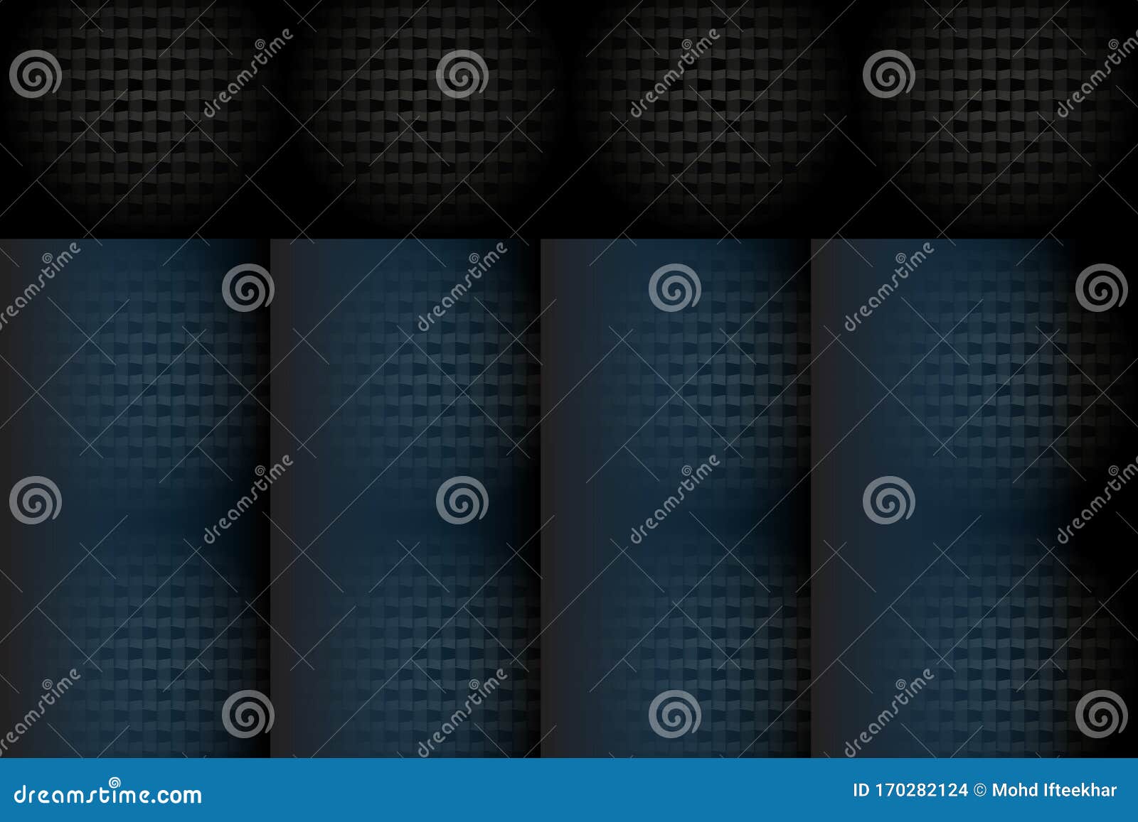 Black and Blue Pattern Design Stock Illustration - Illustration of blue ...