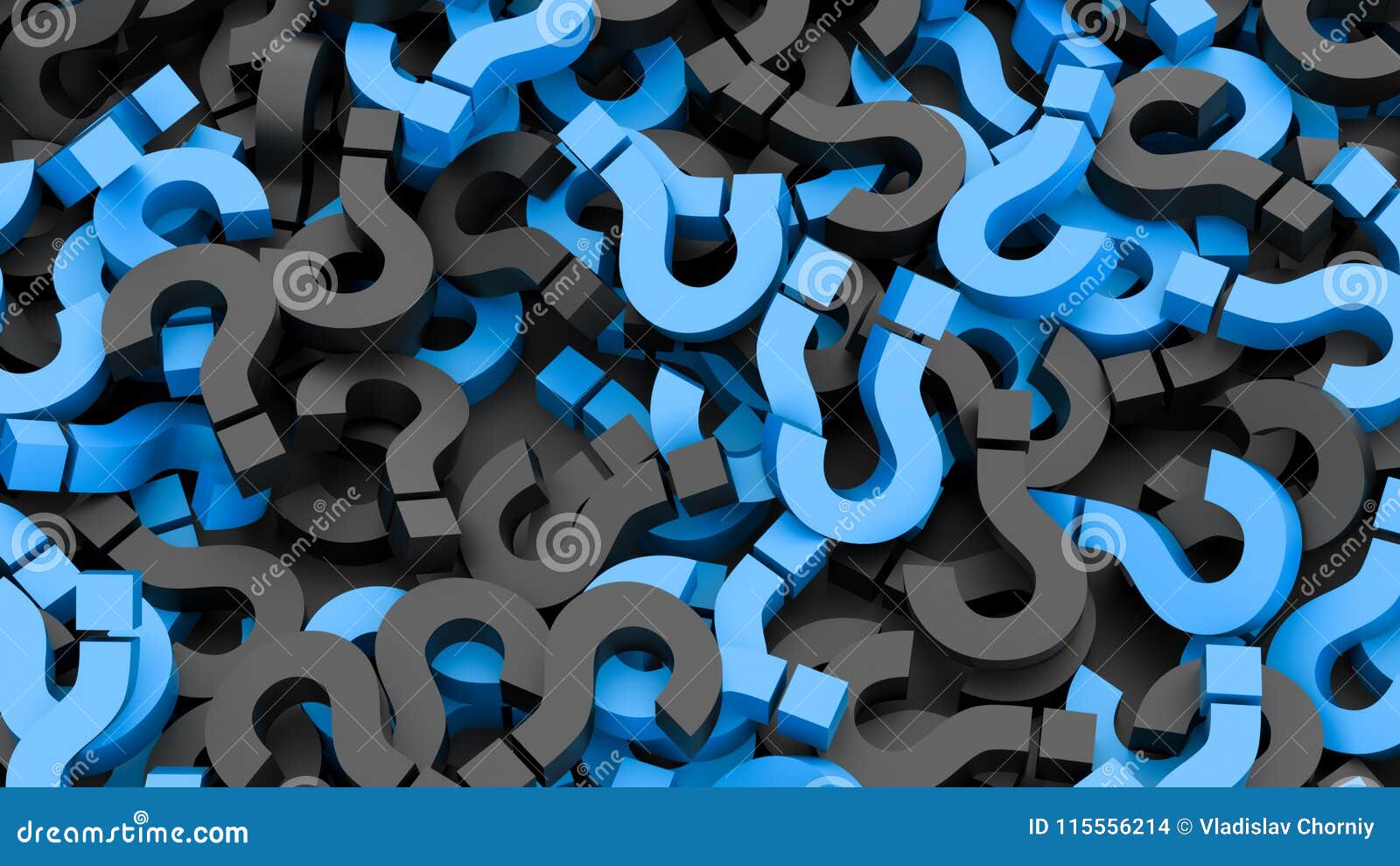 Black and Blue Question Marks Stock Illustration - Illustration of ...