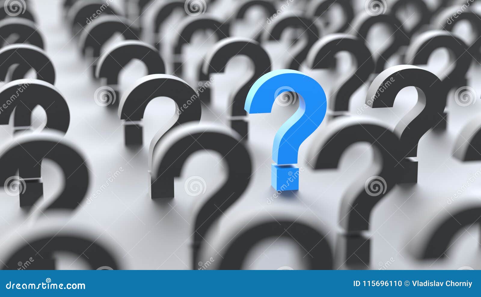 Black and Blue Question Marks Stock Illustration - Illustration of ...