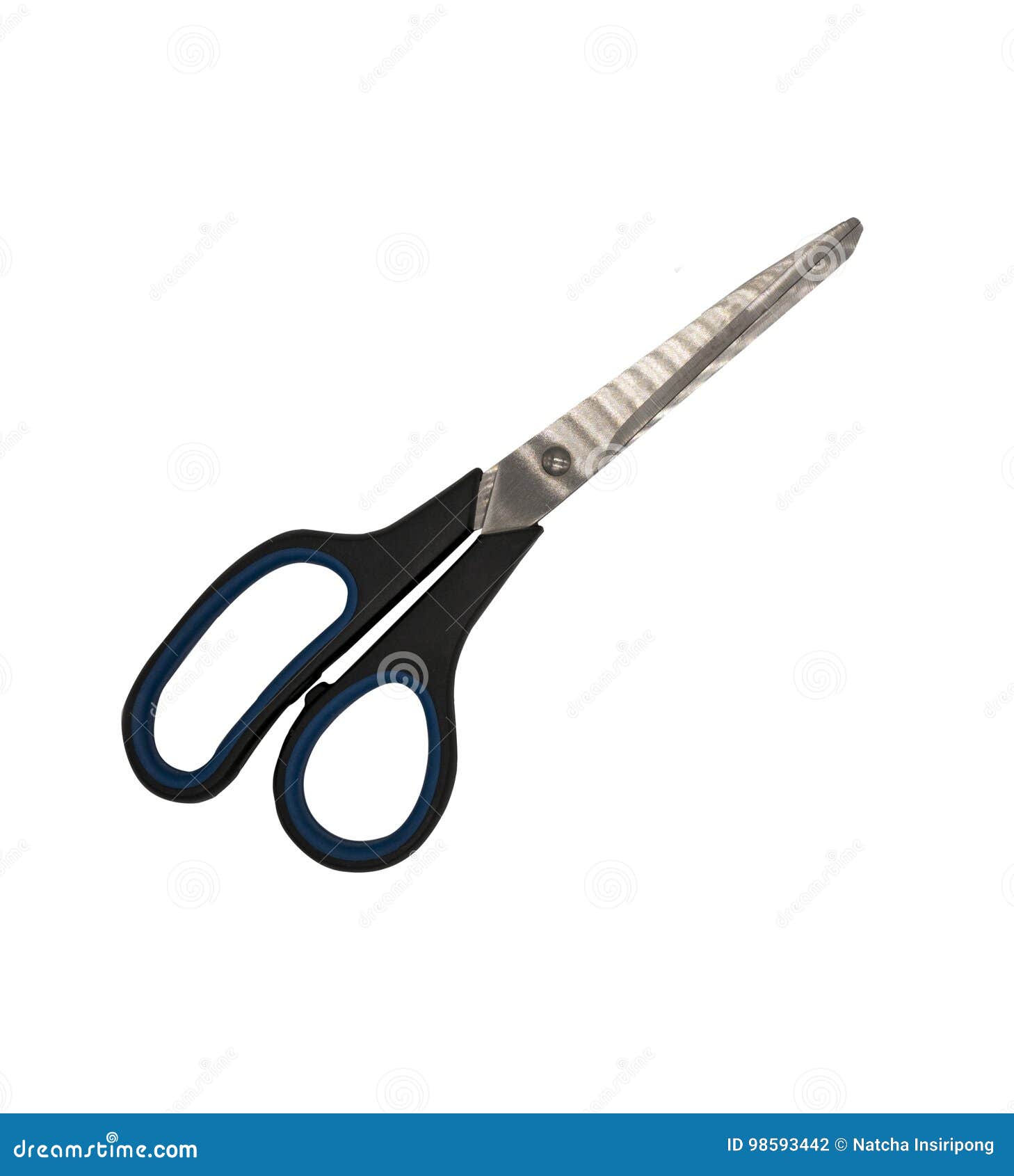 Black and Blue Scissors Isolated on White Background Stock Photo ...