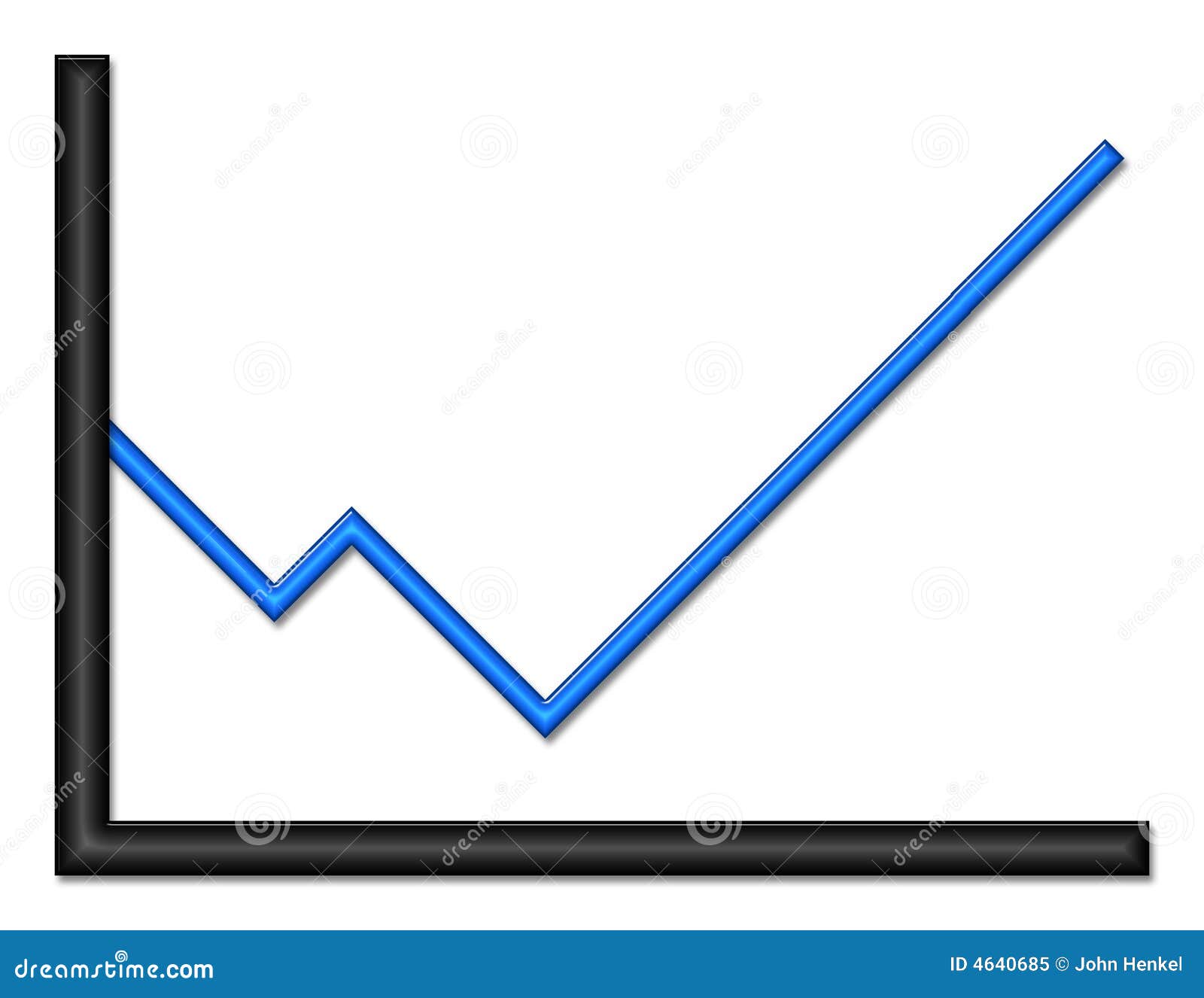 Black and Blue Shiny Graph Heading Up Stock Illustration - Illustration ...