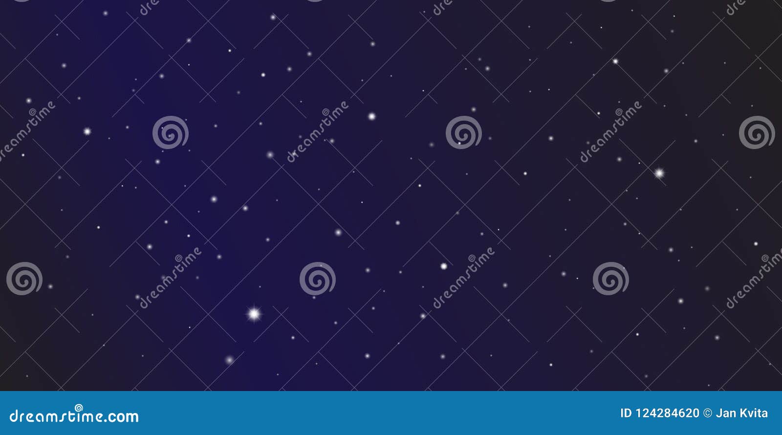 Black and Blue Space Vector with Planets, Stars and Nebulae. Stock ...