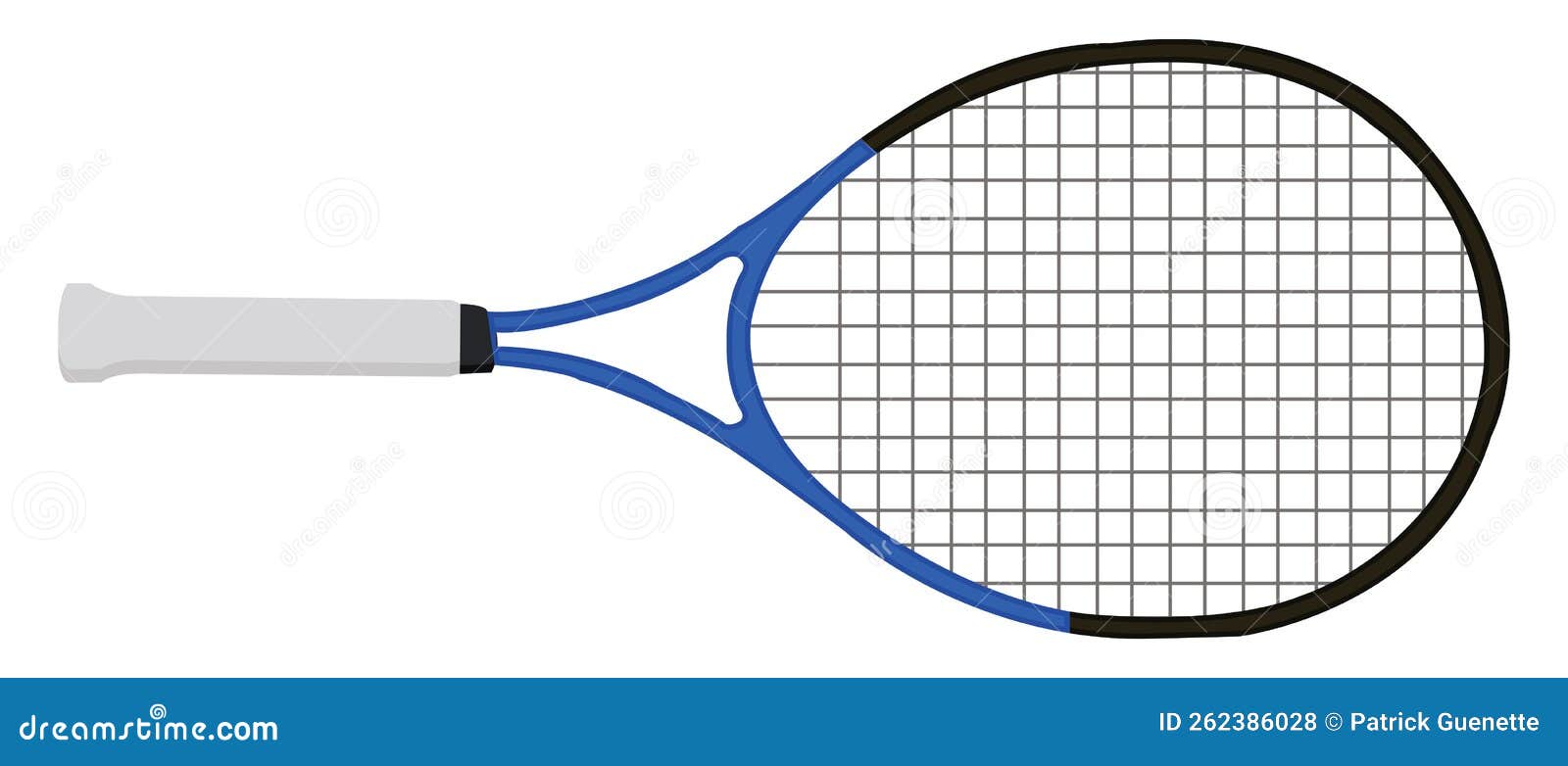 Black and Blue Tennis Racket, Icon Stock Vector - Illustration of ...