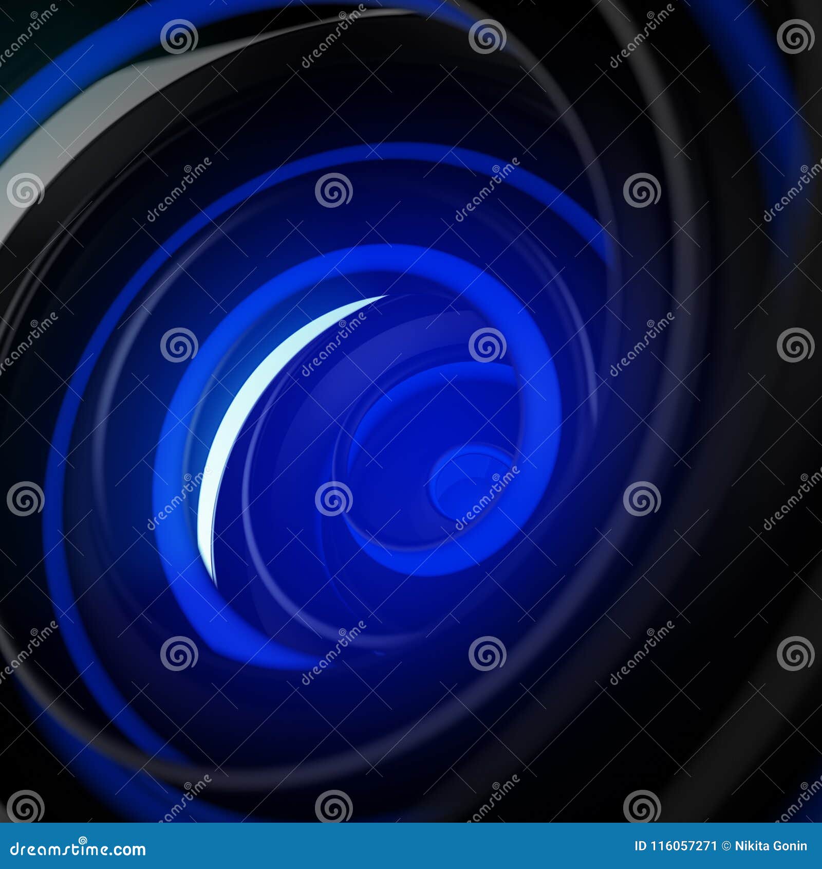 Black and Blue Twisted Spiral Shape Abstract 3D Render with DOF Stock ... Black and Blue Twisted Spiral Shape Abstract 3D Render with DOF Stock ...