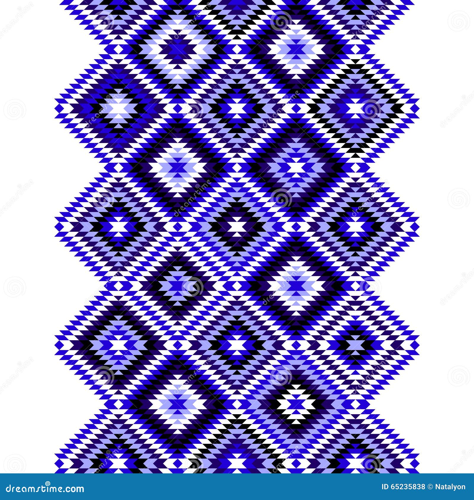 Black Blue and White Aztec Ornaments Geometric Stock Vector ...