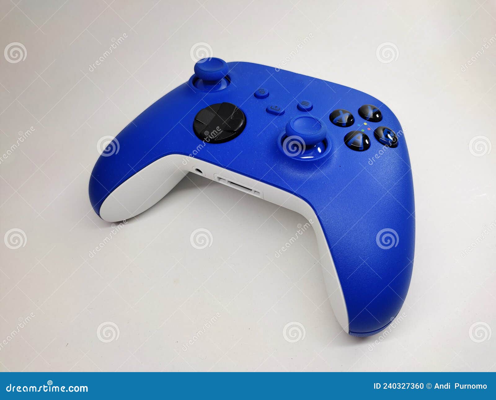 Black Blue and White Next Generation Video Games Controller with a ...
