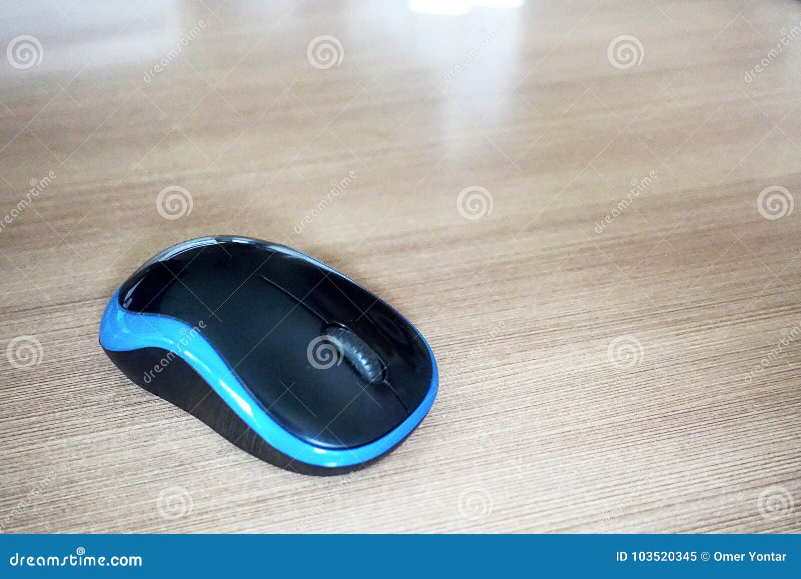 Black and Blue Wireless Mouse Stock Image - Image of background, button ...