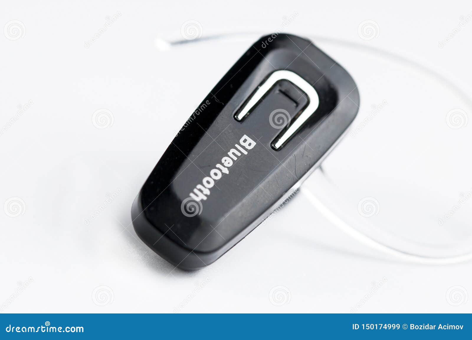 Black Bluetooth Isolated on a White Background.Copy Space Editorial ...
