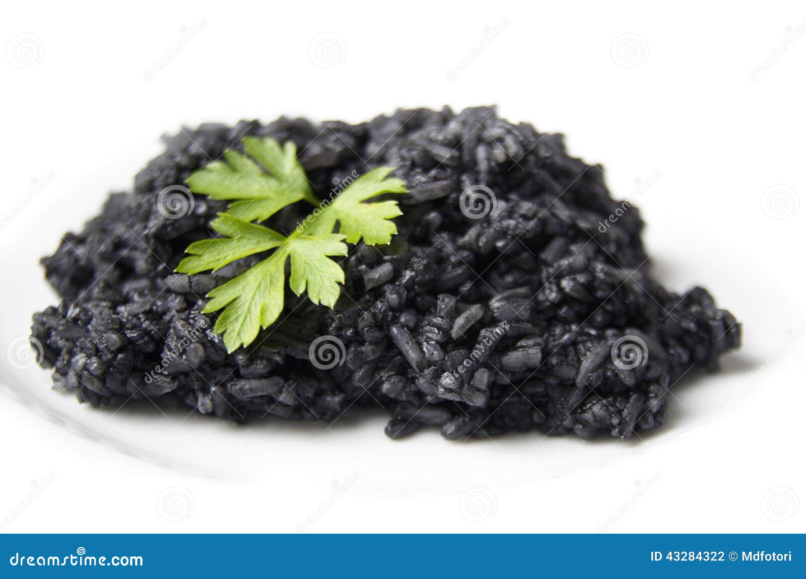 Black Boiled Rice stock photo. Image of parsley, bright - 43284322
