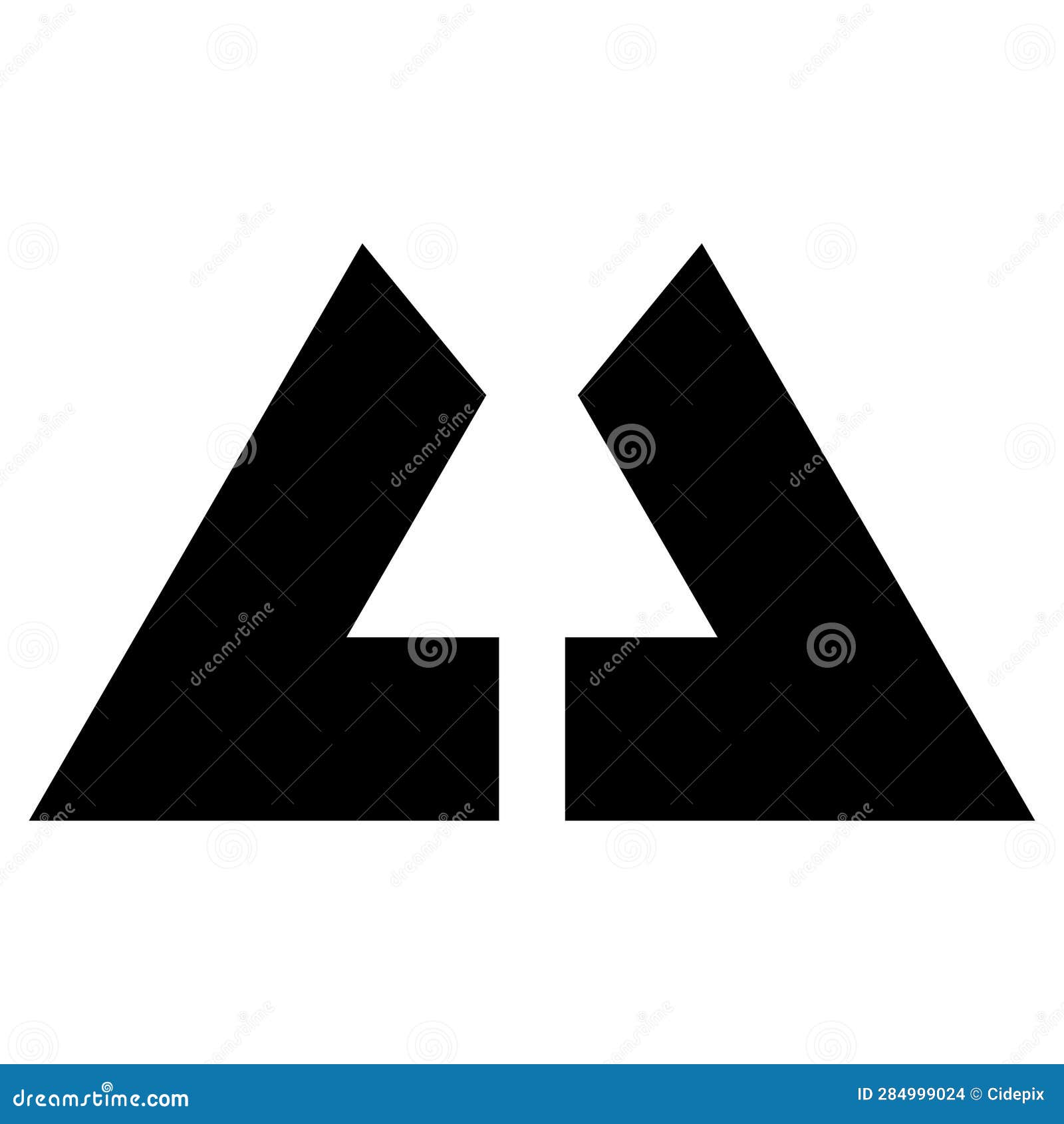 Black Bold Letter U Icon with Straight Lines Stock Vector ...