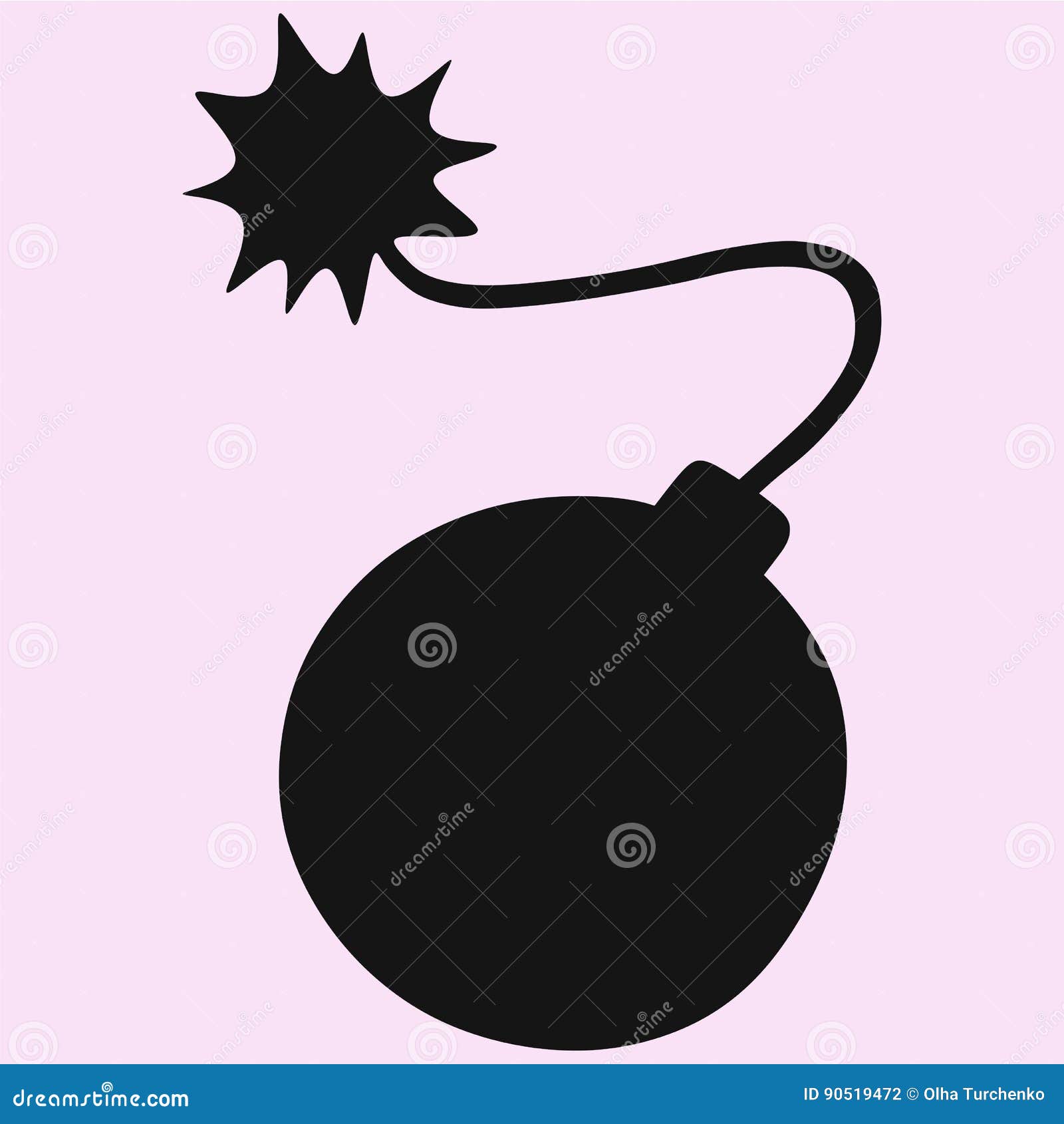 Black Bomb vector stock vector. Illustration of creative - 90519472