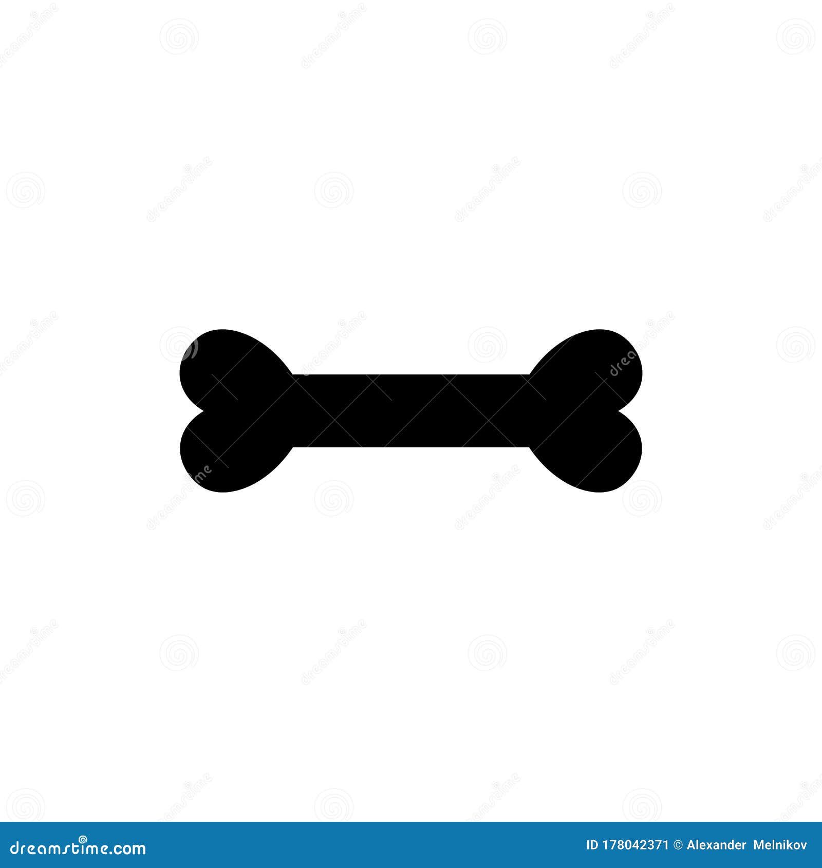 Black Bone Sign Icon. Vector Illustration Eps 10 Stock Illustration ...