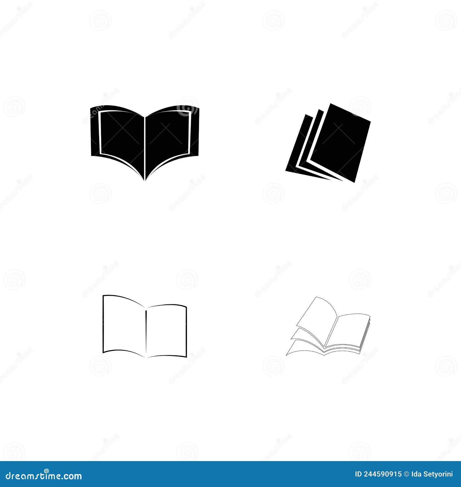 Black Book Logo Illustration Design Stock Illustration - Illustration ...