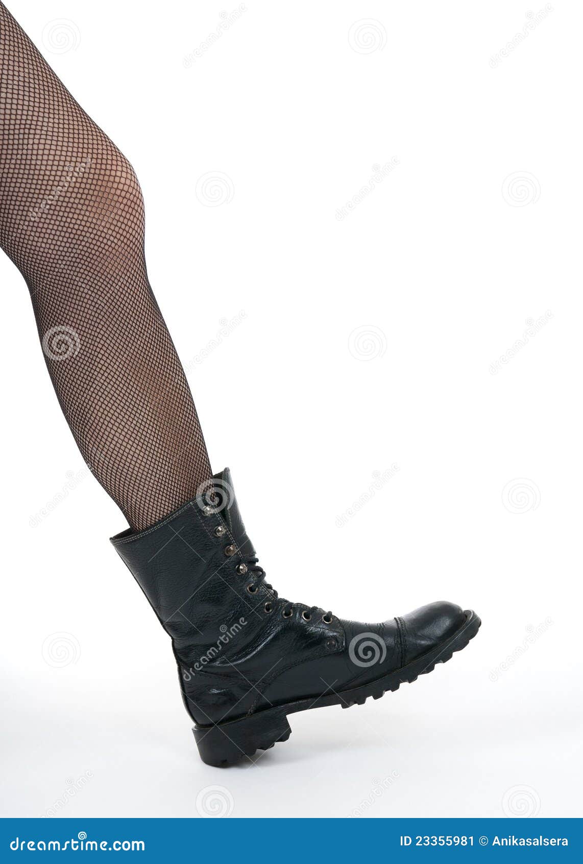 Black Boot Stepping into the Picture Stock Image - Image of crushing ...