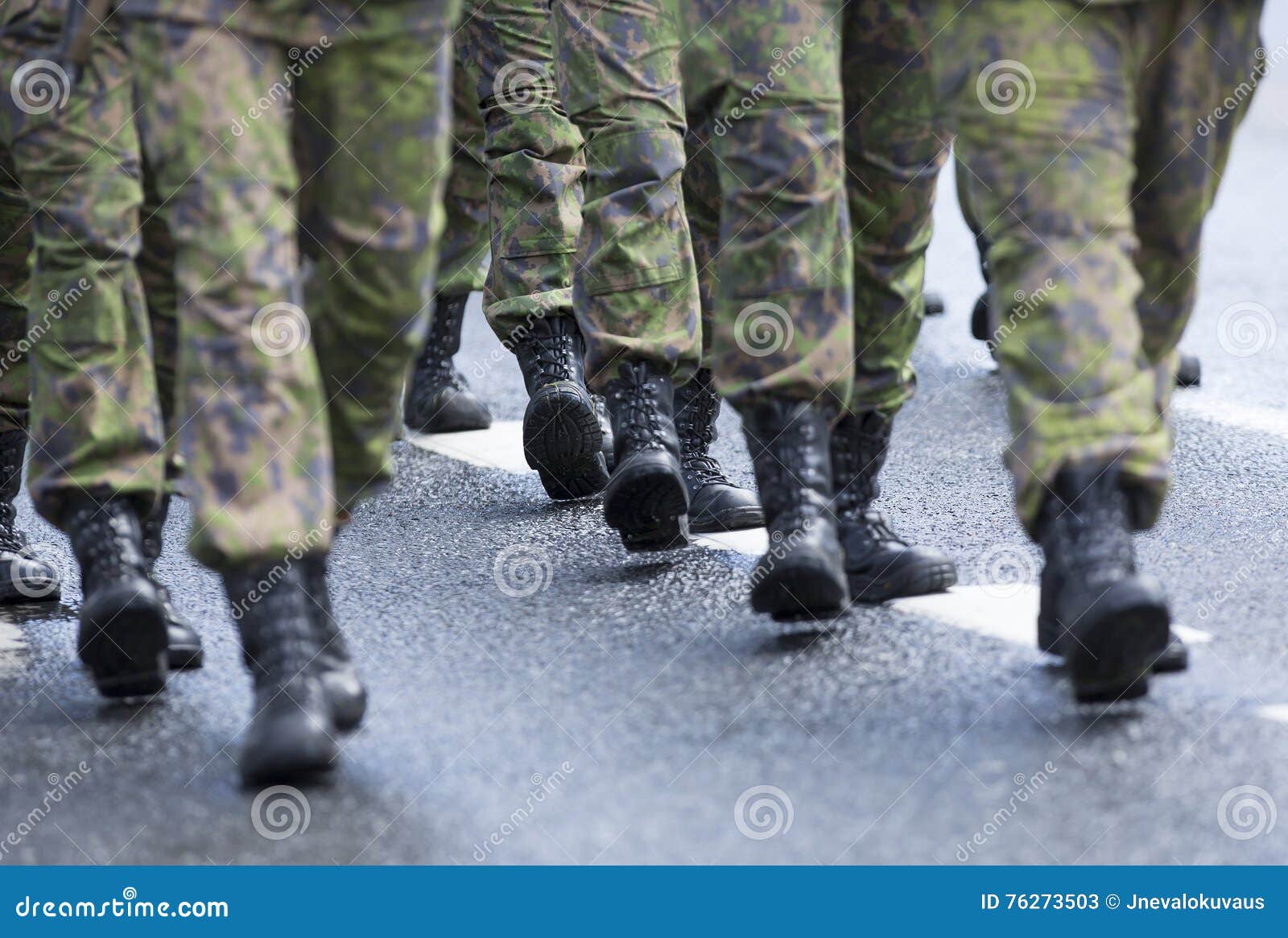 Black Boots Walking on a Same Pace. Stock Image - Image of obey, green ...