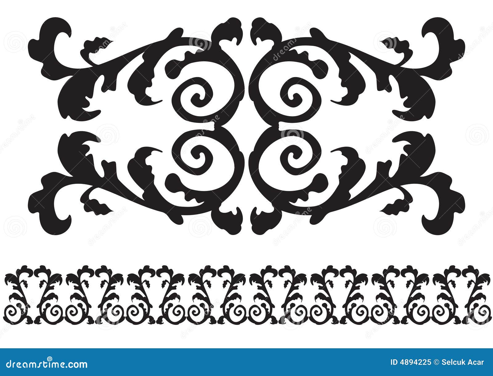 Black border design stock vector. Illustration of ornament - 4894225