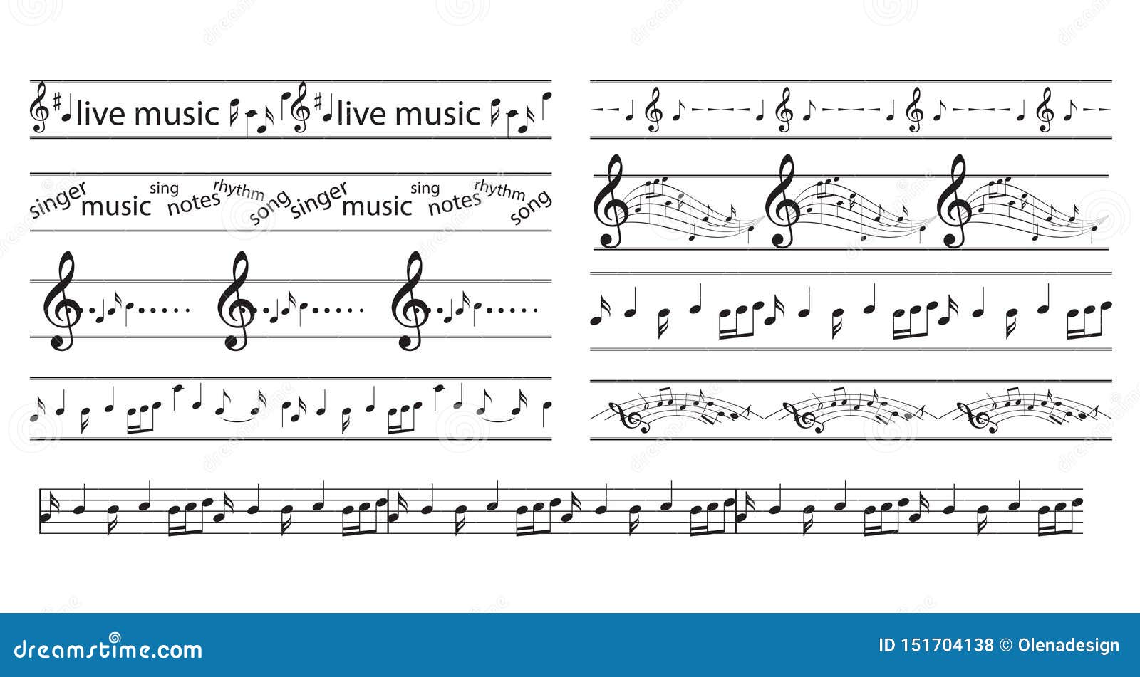 Seamless Musical Symbols And Marks Seamless Background With Musical ...