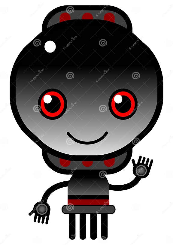 BLACK bot stock vector. Illustration of painting, black - 10063015