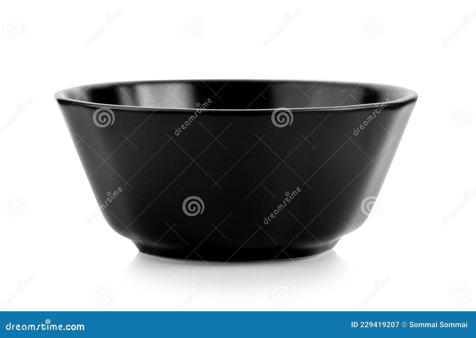 Black Bowl Isolated on White Stock Image - Image of neat, dark: 229419207
