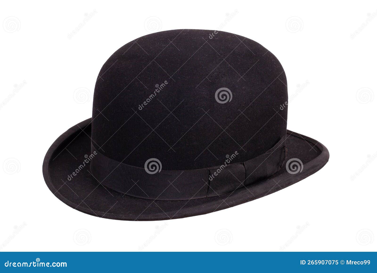 Black Bowler Hat Angled View Isolated Stock Image - Image of clothing ...