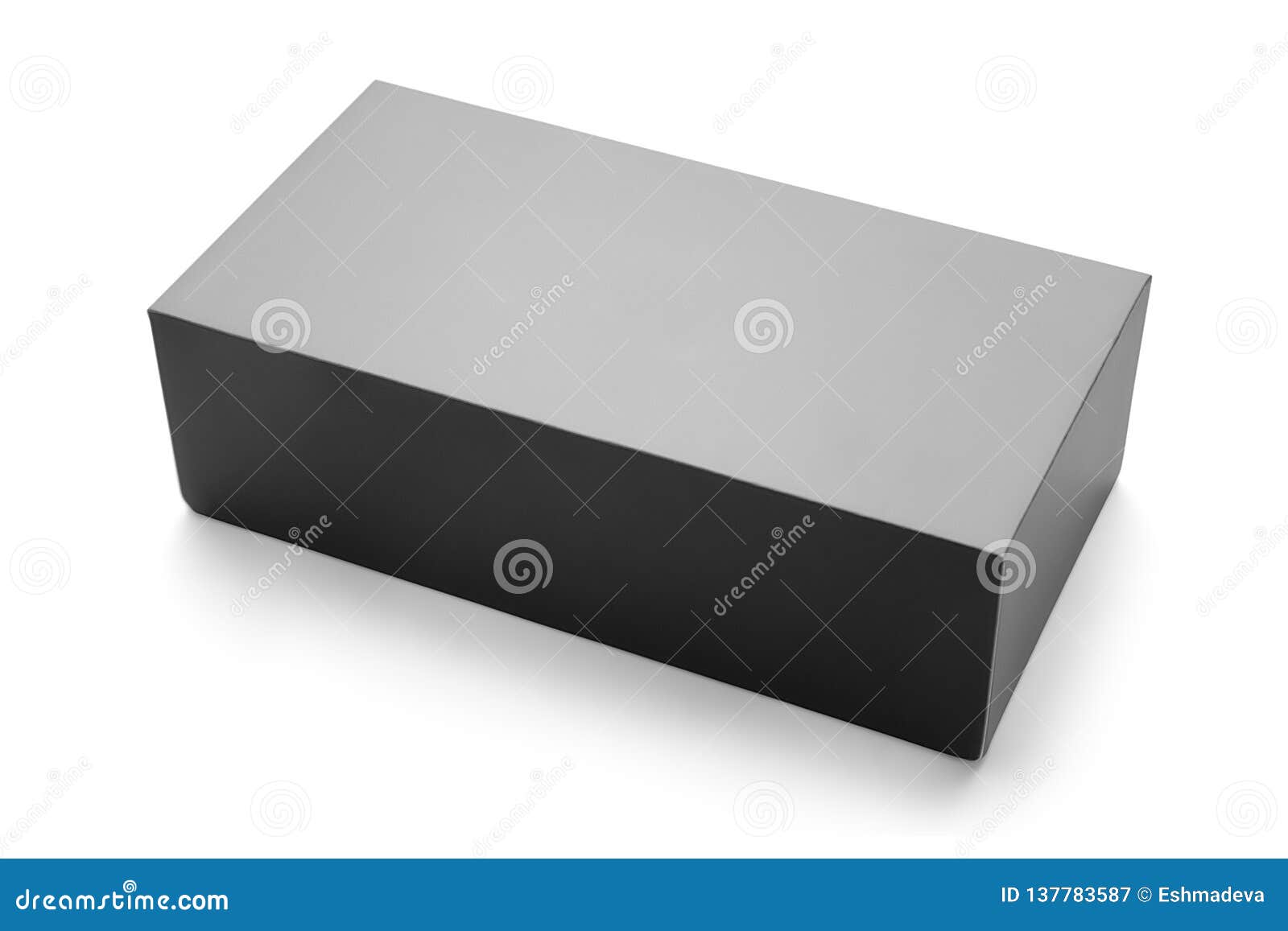 Black Box Angle View Isolated with Clipping Path Stock Image - Image of ...