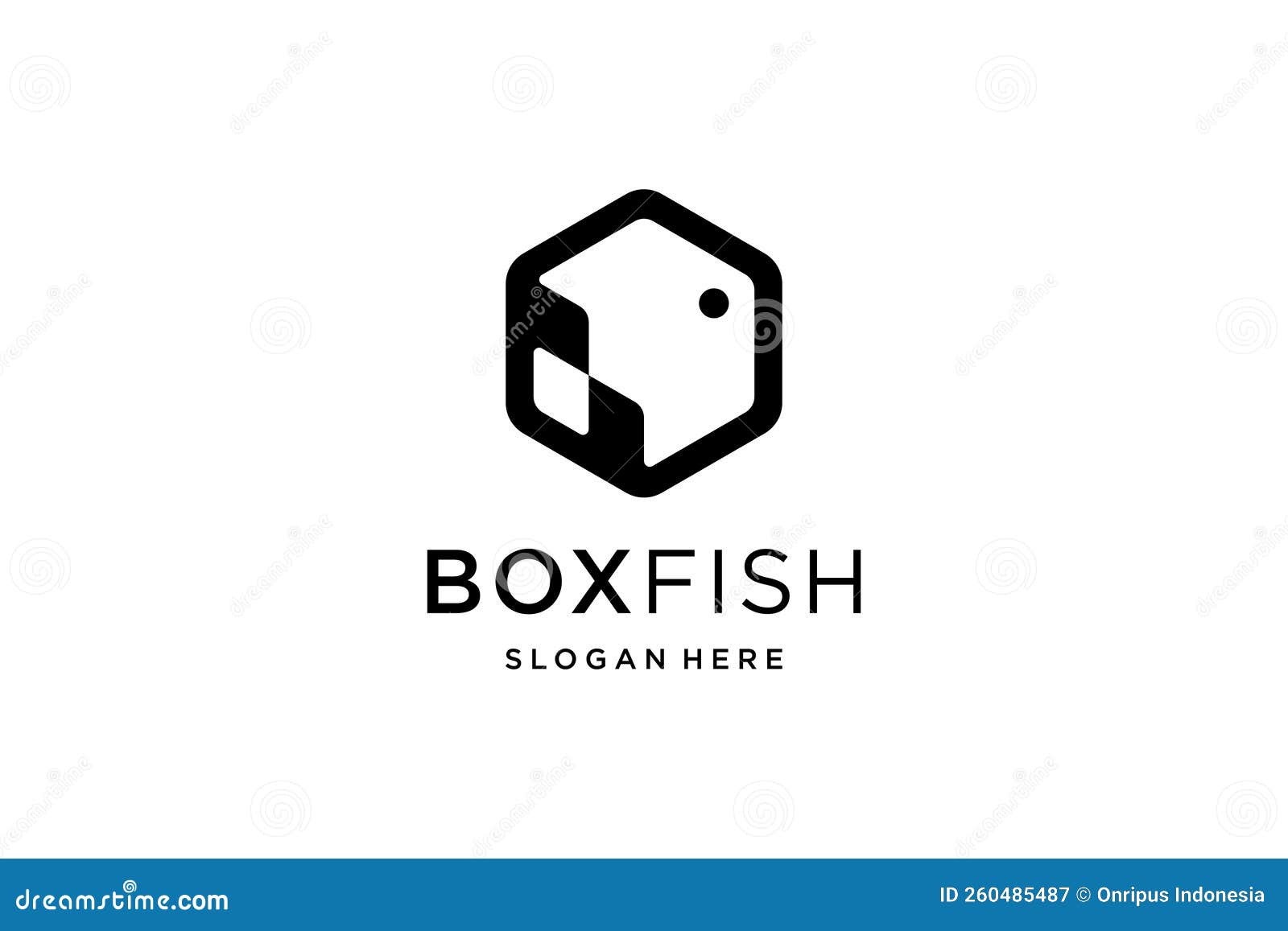 Black Box Fish Logo Concept Stock Vector - Illustration of minimalist ...