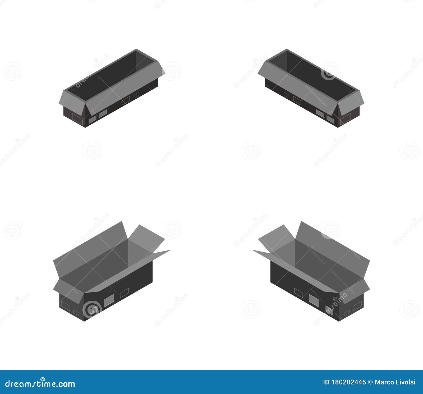 Black Box Icon Illustrated in Vector on White Background Stock ...