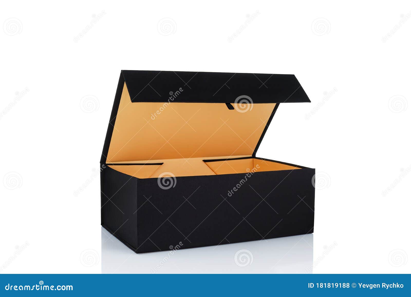Black Box Isolated on White Stock Photo - Image of decoration ...