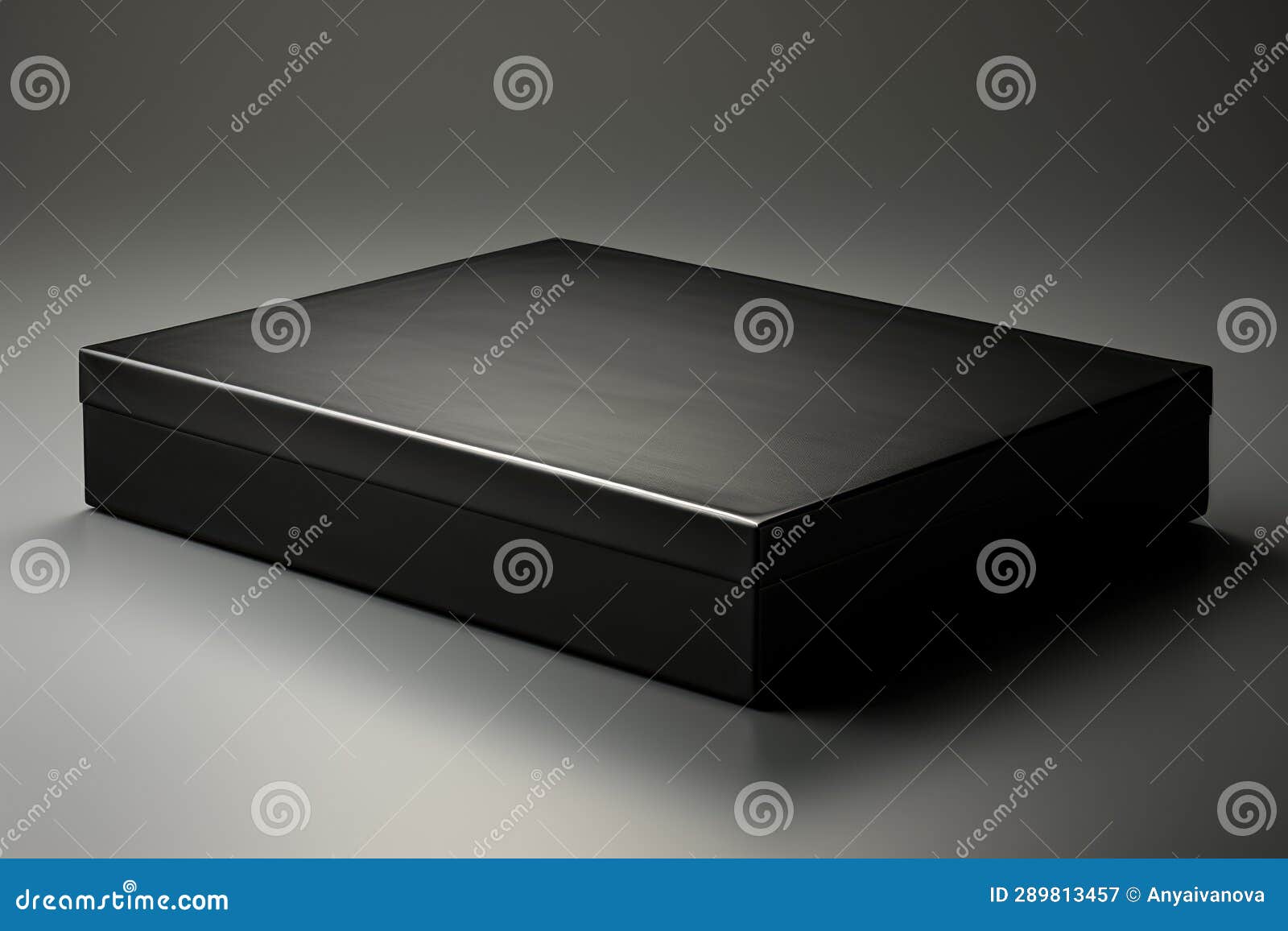 A Black Box Sitting on Top of a Table. Stock Illustration ...