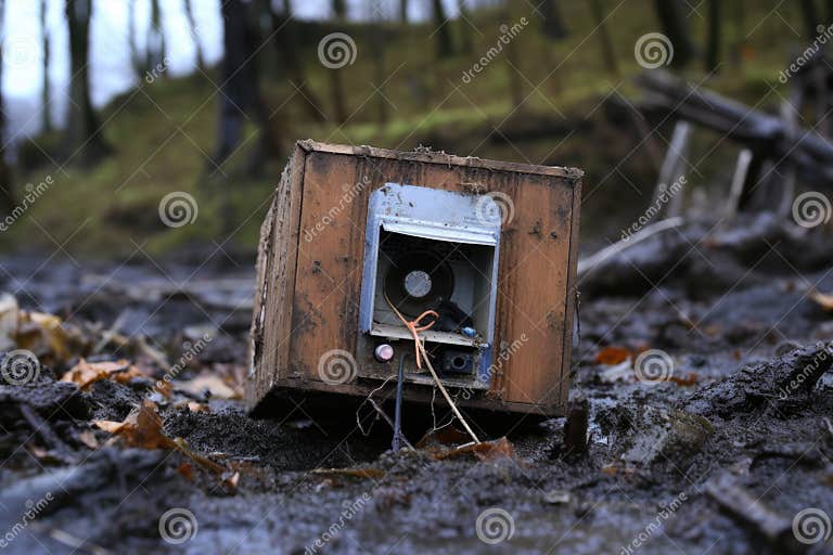 Black Box Recorder Discovered among Debris Stock Photo - Image of crash ...