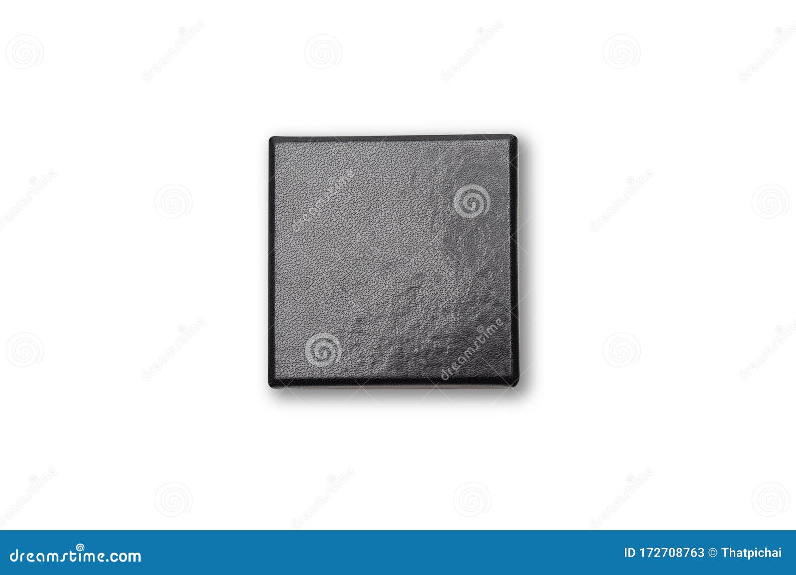 Black Box Top View Isolated on White Background with Clipping Path ...