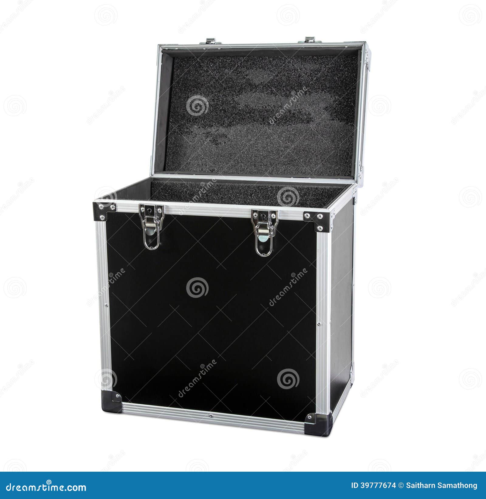Black Box on White Background Stock Photo - Image of black, container ...