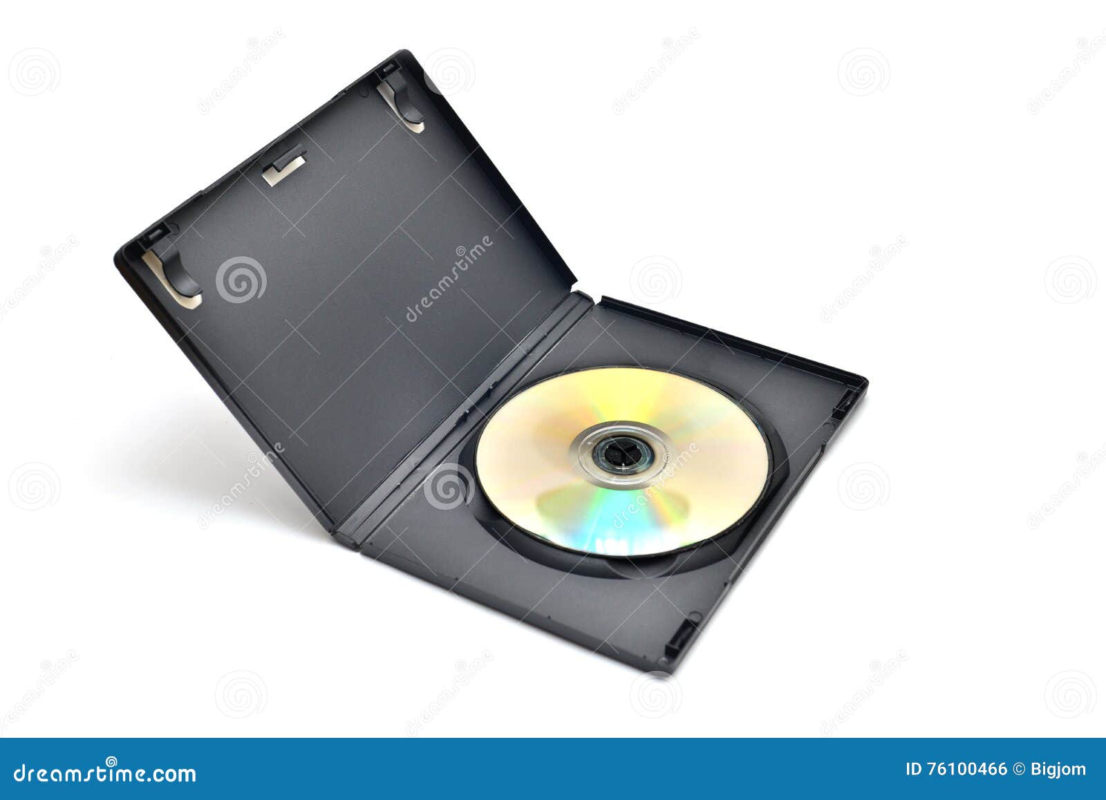 Black Box with Writable DVD Disc Inside Isolated Stock Photo - Image of ...