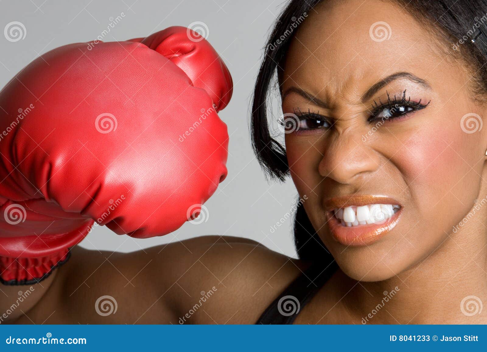 Black Boxing Girl stock image. Image of african, punching - 8041233