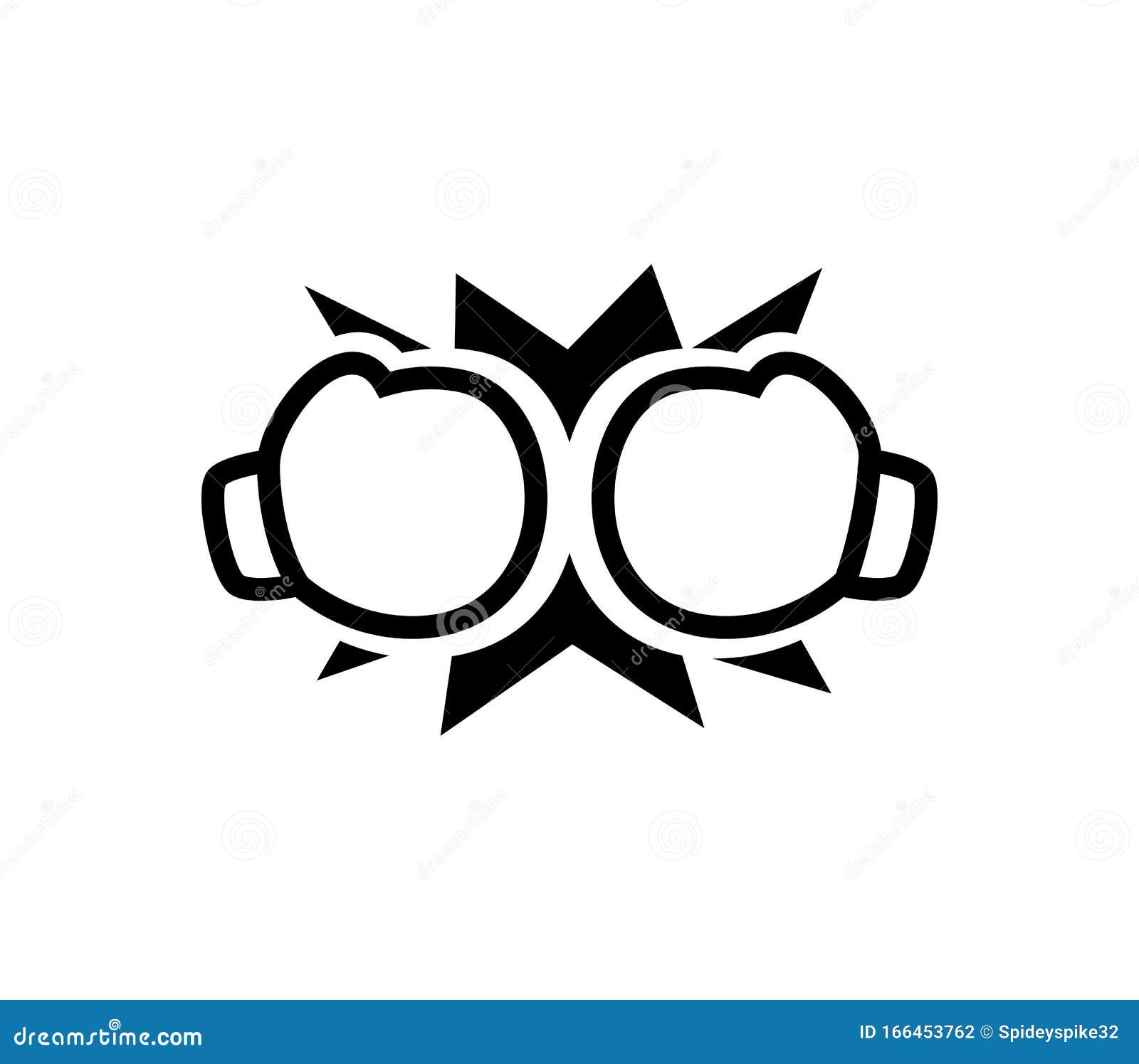 Black Boxing Sign. Isolated Vector Illustration Stock Vector ...