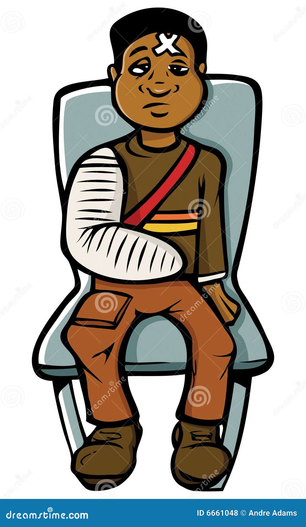 Black boy in cast stock vector. Illustration of office - 6661048