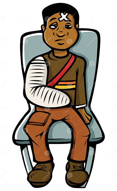 Black boy in cast stock vector. Illustration of office - 6661048