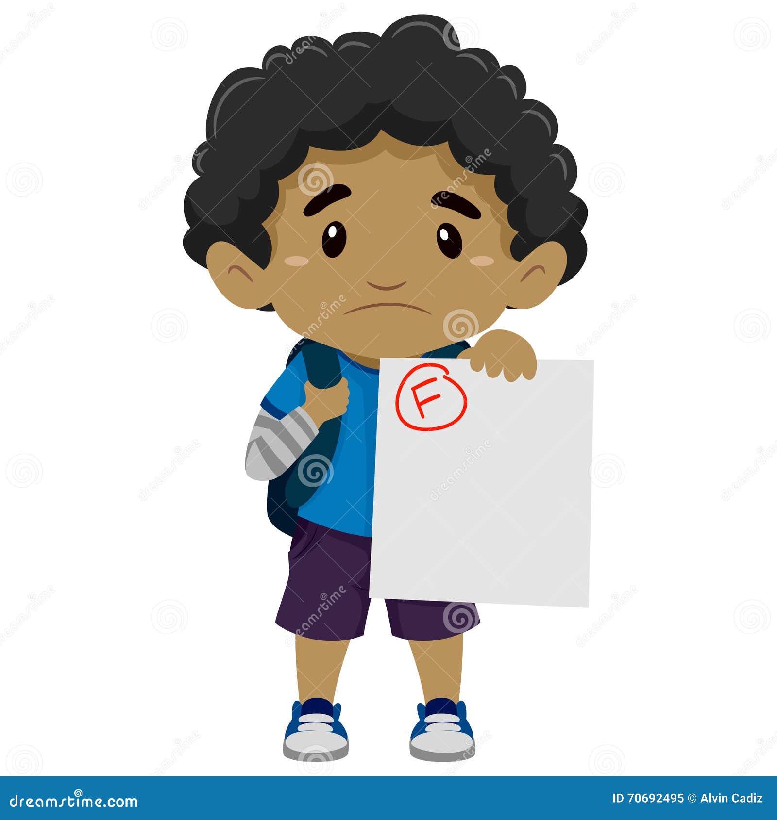 Failed Exam Or Bad Test Results Vector Illustration, Flat Cartoon ...