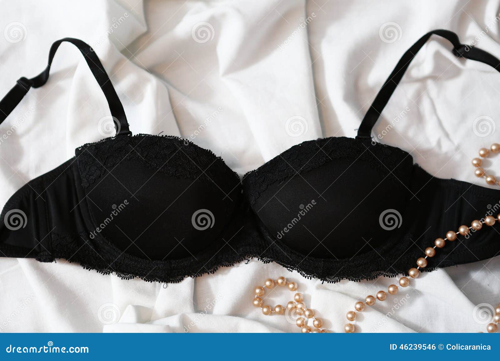 Black bra stock photo. Image of cloth, view, clothes - 46239546
